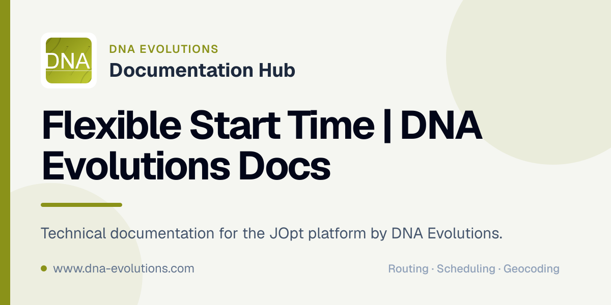 Flexible Start Time | DNA Evolutions Docs - DNA Evolutions